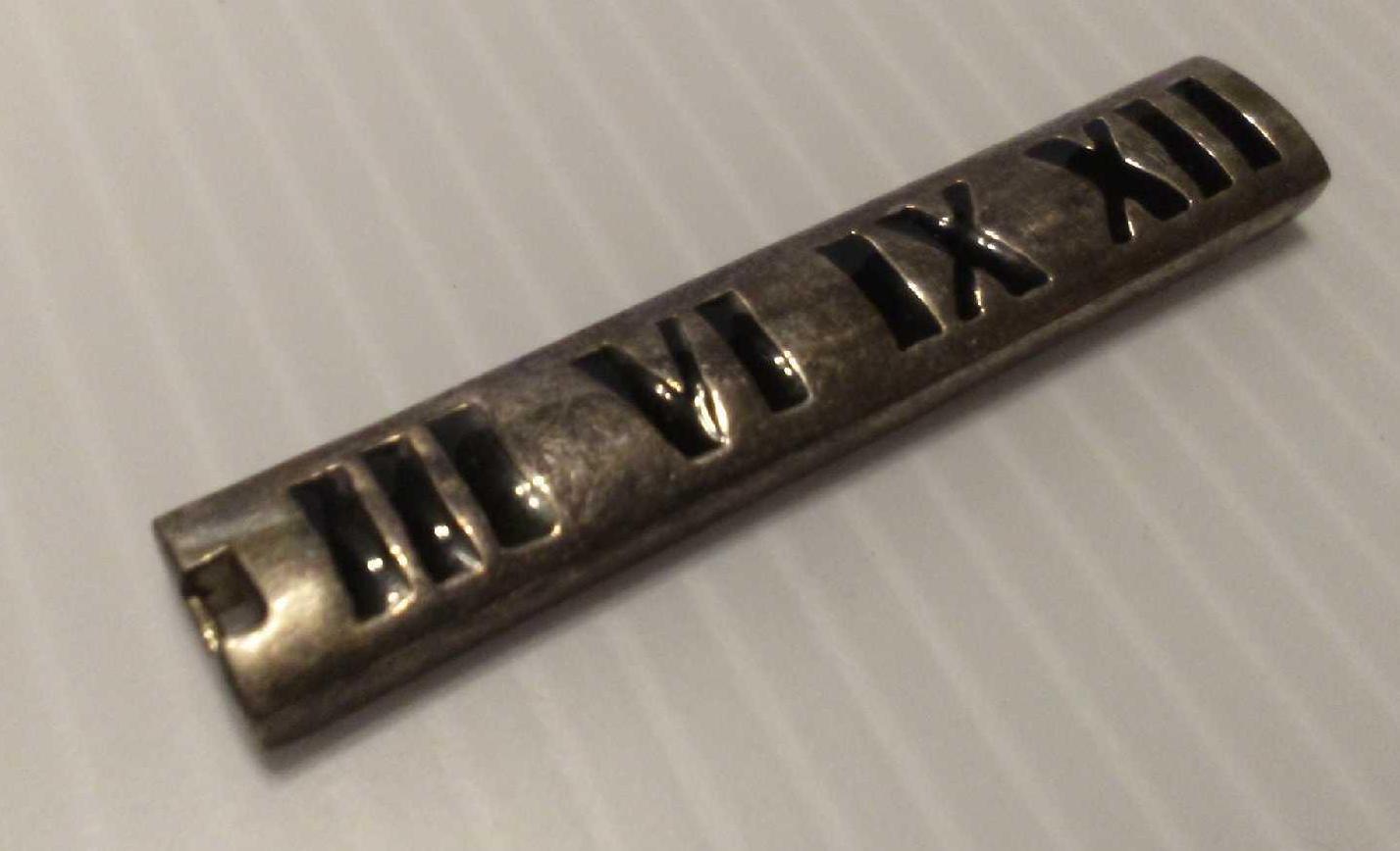 Tiffany & Co 925 Sterling ATLAS Roman Numeral BAR | Proxibid