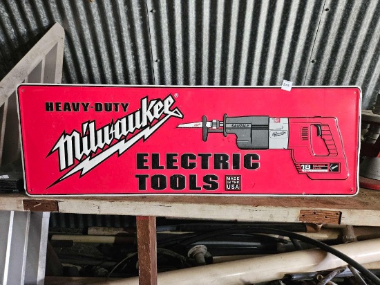 Repro. HEAVY DUTY Milwaukee ELECTRIC TOOLS Metal Sign | Online Auctions ...