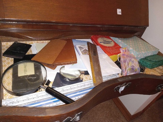 Contents of second drawer - Cards, magnifying, etc | Online Auctions ...