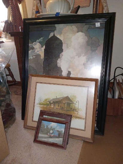 Train Wall Art: Train Railroad Depot Station Litho Print 1978 by Ruby ...