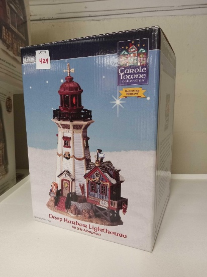 Carole Towne Collection rotating Beacon deep Harbor Lighthouse display ...