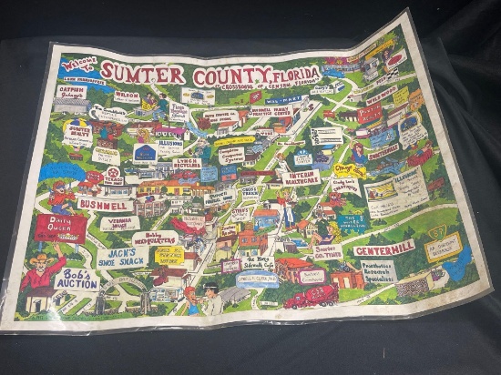 Original Laminated "Welcome to Sumter County, Florida, Crossroads of ...
