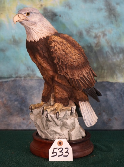 Beautiful Ceramic American Bald Eagle on Display Stand | Art, Antiques ...