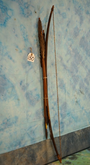 Authentic African Kalahari Bushman's Bow & Arrows Circa 1940's | Art ...