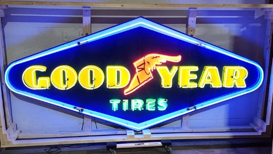 Original Goodyear Porcelain Neon Sign | Art, Antiques & Collectibles ...