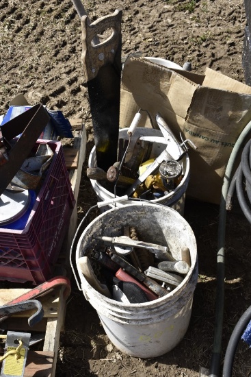 3 Pails of Masonry and Shop tools | Online Auctions | Proxibid