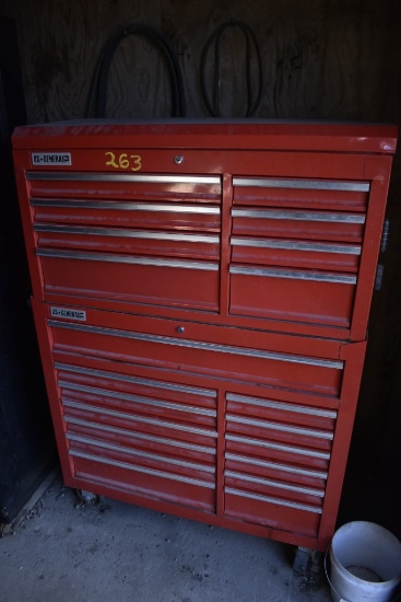 US General 20 Drawer 2 Tier Tool Box with Contents | Online Auctions ...
