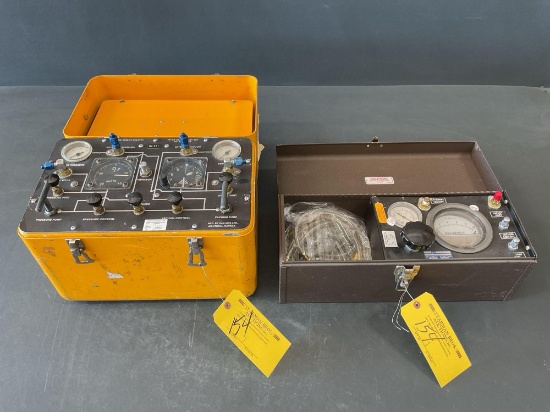 (LOT) NAV-AIDS PITOT STATIC TEST SET (TAMPER SEALS REMOVED) & BARFIELD ...