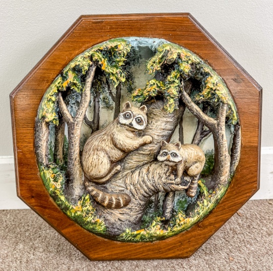 "Raccoons in a Tree" 3D Art by Aaron Zook | Online Auctions | Proxibid