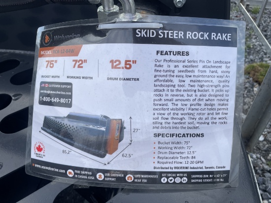 New Wolverine Quick Attach 72" Rock Rake | Heavy Construction Equipment ...