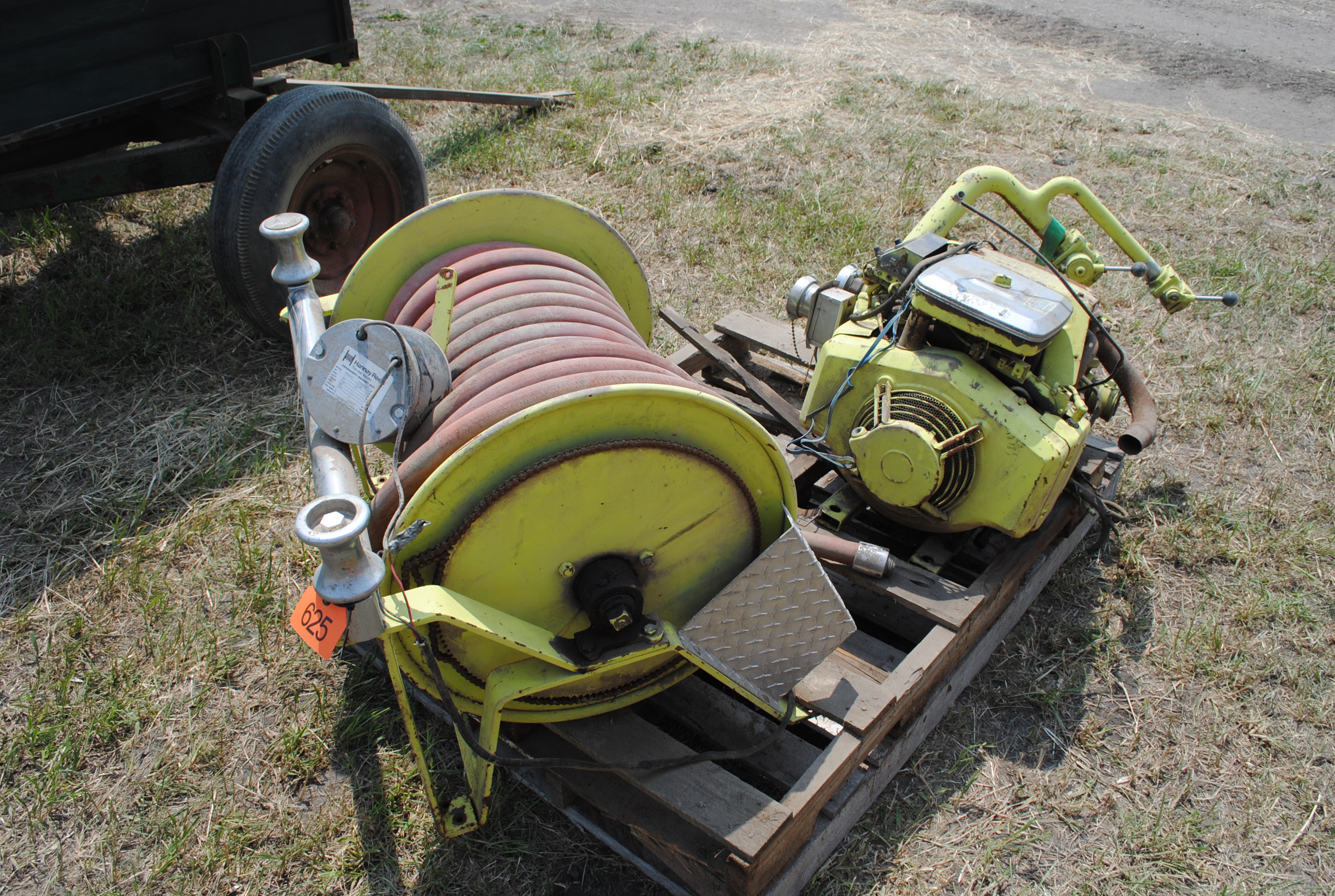 Pumps & hose reel off a grass rig fire truck | Proxibid