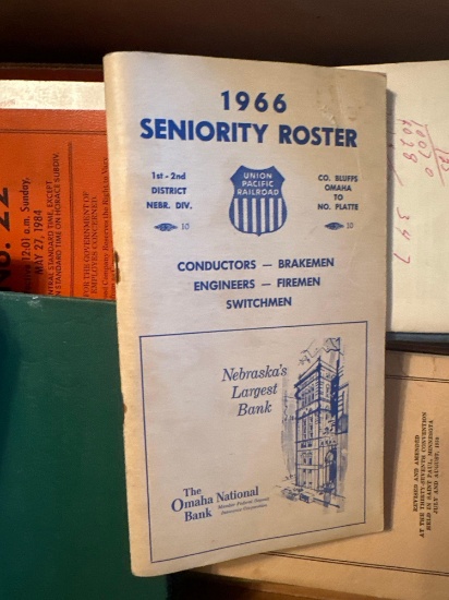 Union Pacific Seniority Roster from Various Years and Time Books ...