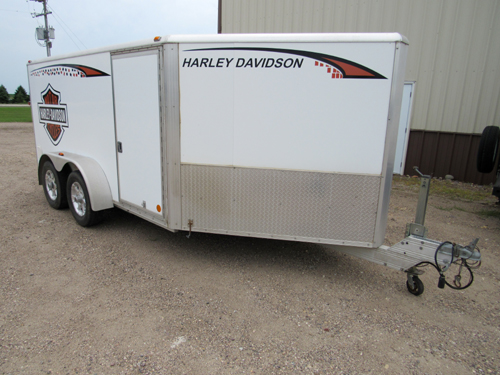 2005 Enclosed Trailer with Harley Davidson logo | Proxibid
