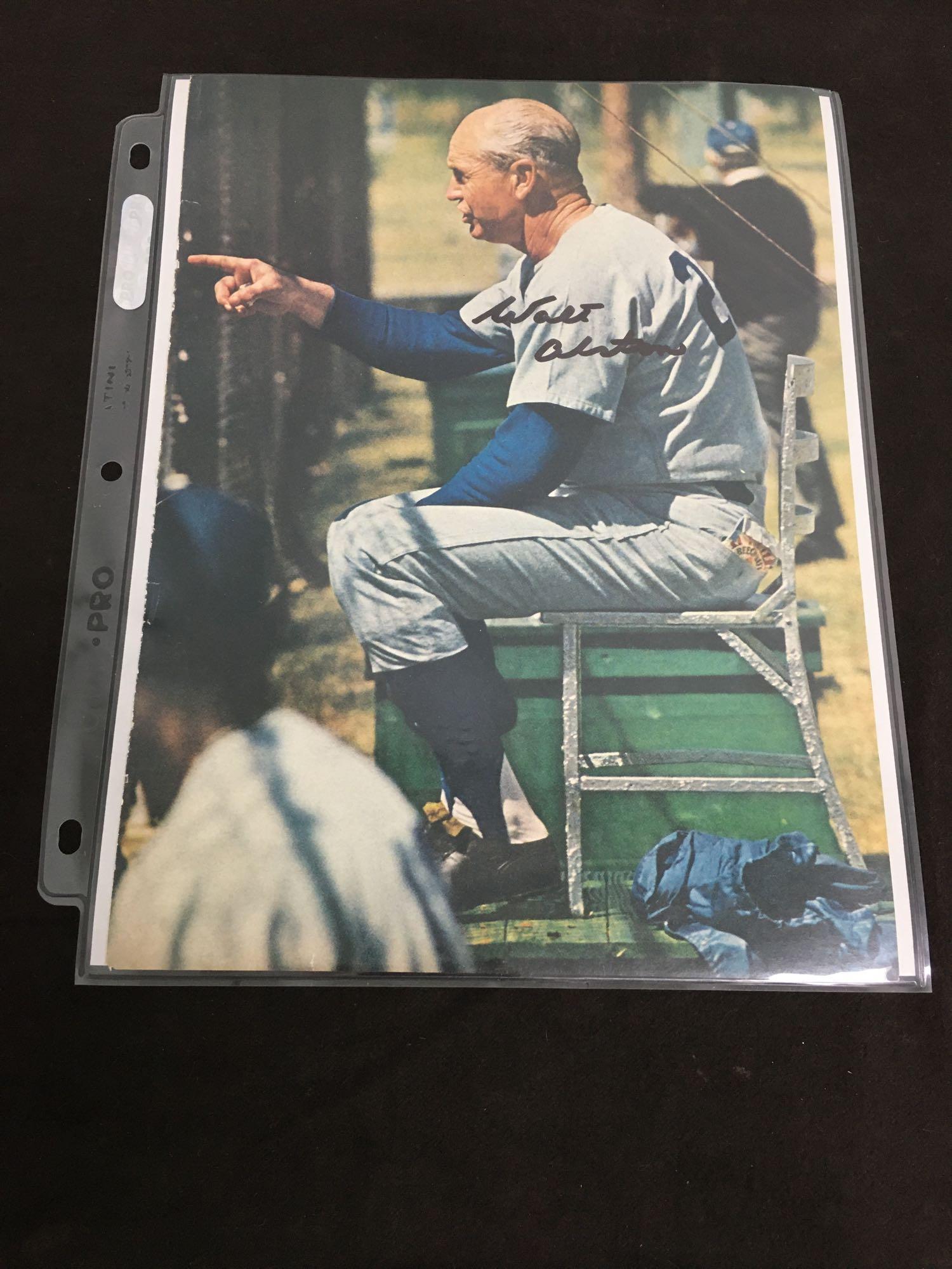 Signed WALT ALSTON Brooklyn Dodgers Autographed | Proxibid