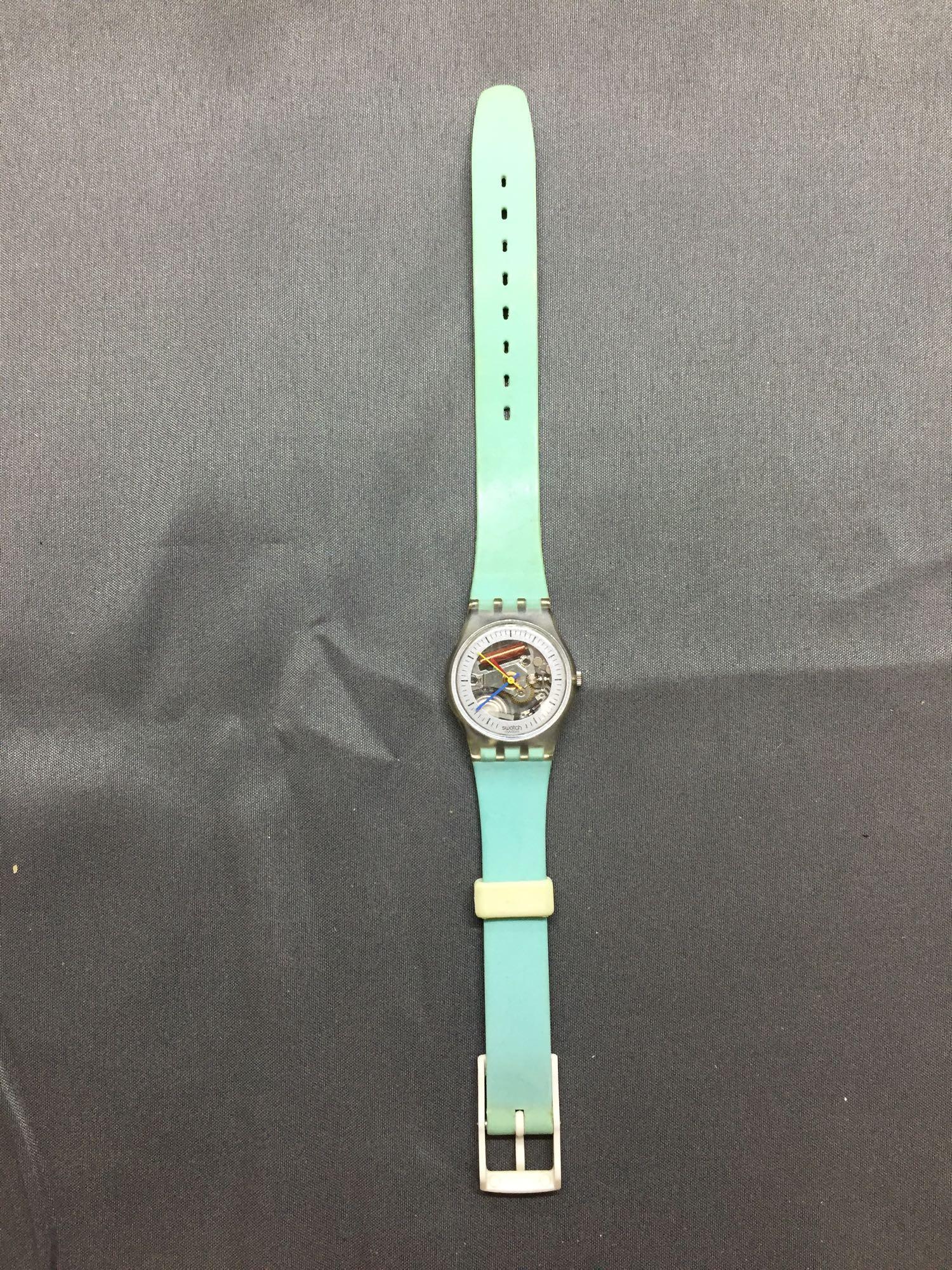 Vintage Women's Swatch Watch with Silver Rim and | Proxibid