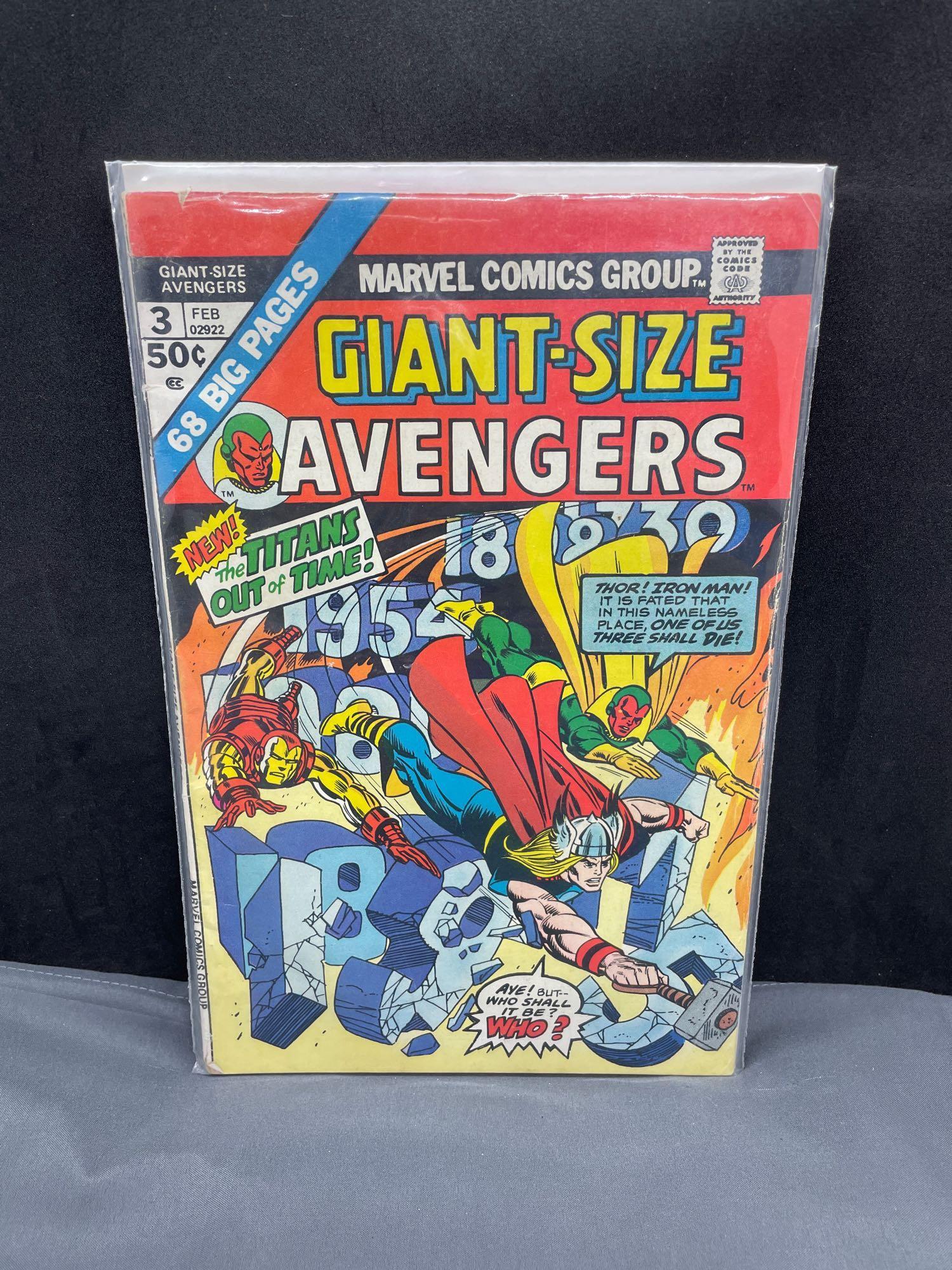 Vintage Marvel Comics GIANT SIZE AVENGERS #3 | Proxibid