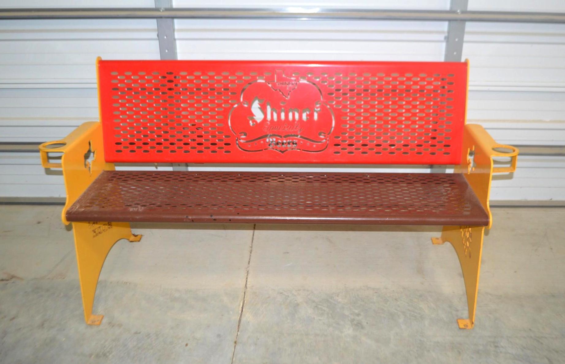 Metal Shiner Beer Bench | Proxibid