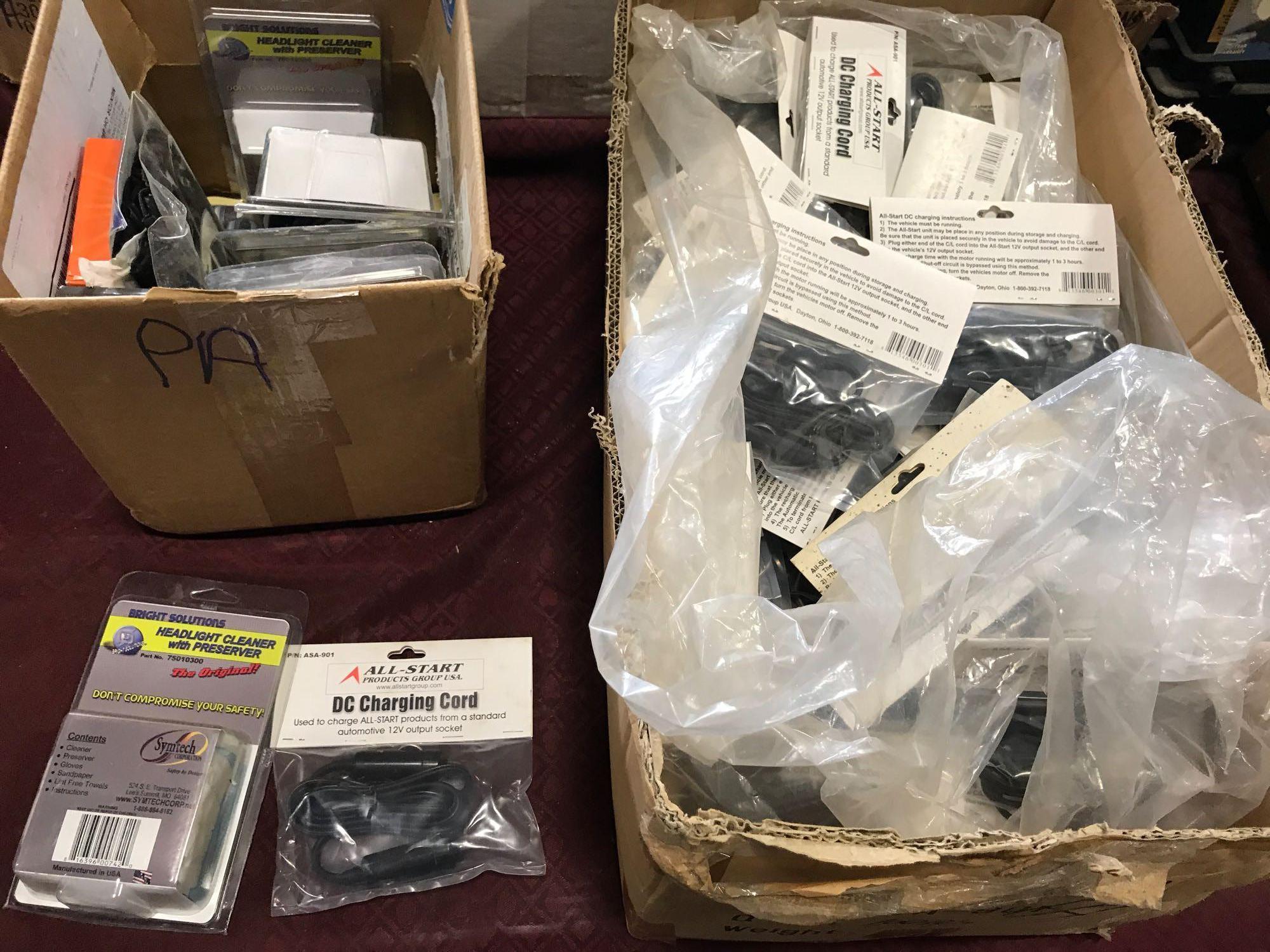 Headlight cleaner, and DC Charging cords | Proxibid