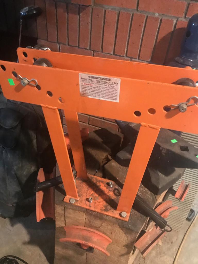 Central hydraulics 12 ton pipe bender store
