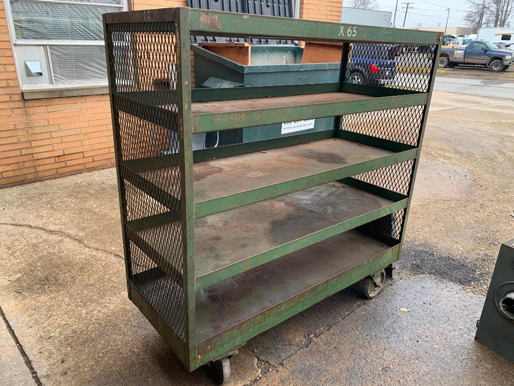 Heavy Duty Metal Shop Cart with Five Shelves and | Proxibid