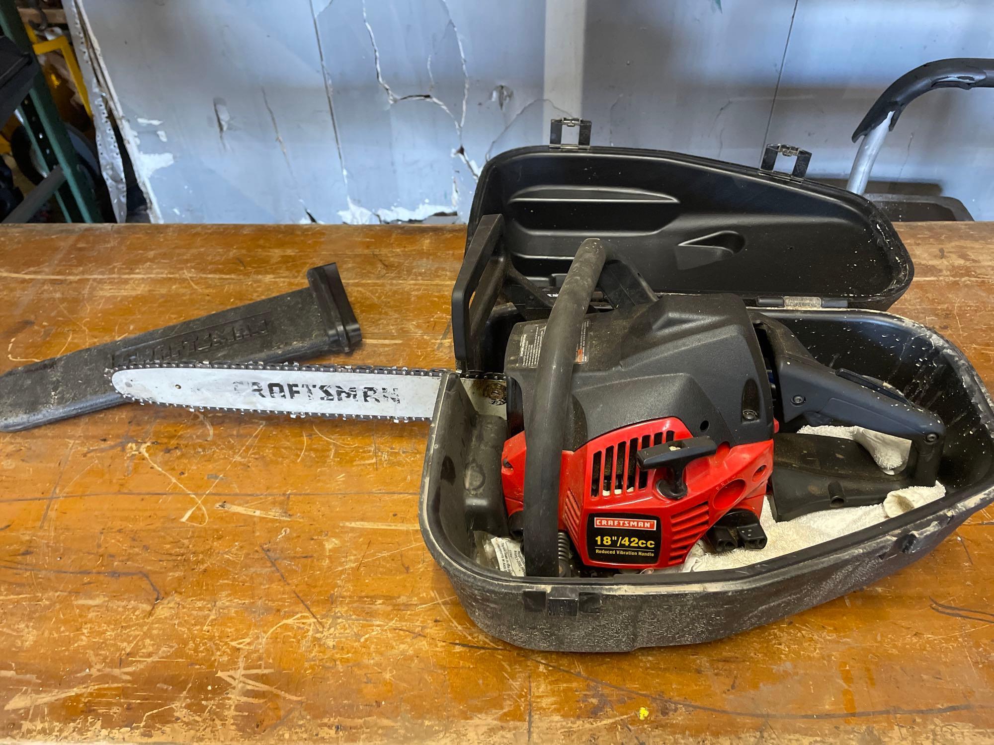 Craftsman 18 42cc Chain Saw with Compression and Proxibid