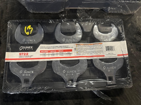 New Sunnex Tool Co, 6 pc 1/2in SAE Jumbo Crowfoot Wrench Set/ 1-5/8in ...