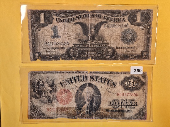 Two Large-size one Dollar notes | Online Auctions | Proxibid