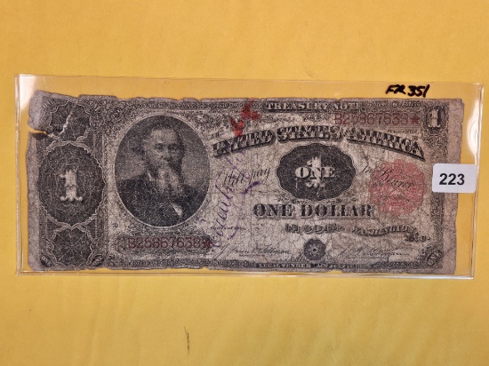 One Dollar Large Size Treasury Note STAR Replacement | Online Auctions ...