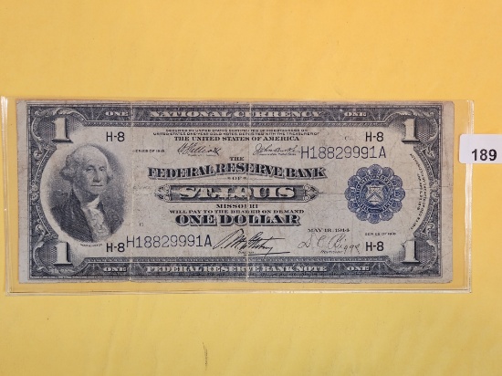 One Dollar, Large-size, Series of 1918 One Dollar National Currency ...