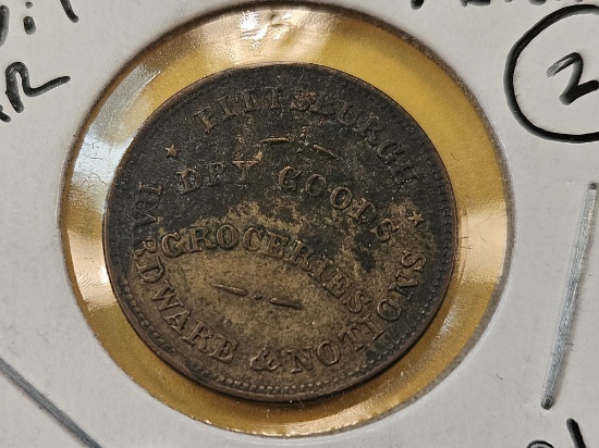 Civil War token Merchants Store card | Coins & Currency Exonumia Tokens ...