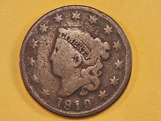 VARIETY! 1819/8 Coronet Head Large Cent | Coins & Currency Coins US ...