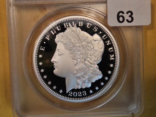 PERFECT! ANACS 2023-CC FIJI Privy Morgan Dollar in Proof 70 Deep Cameo ...