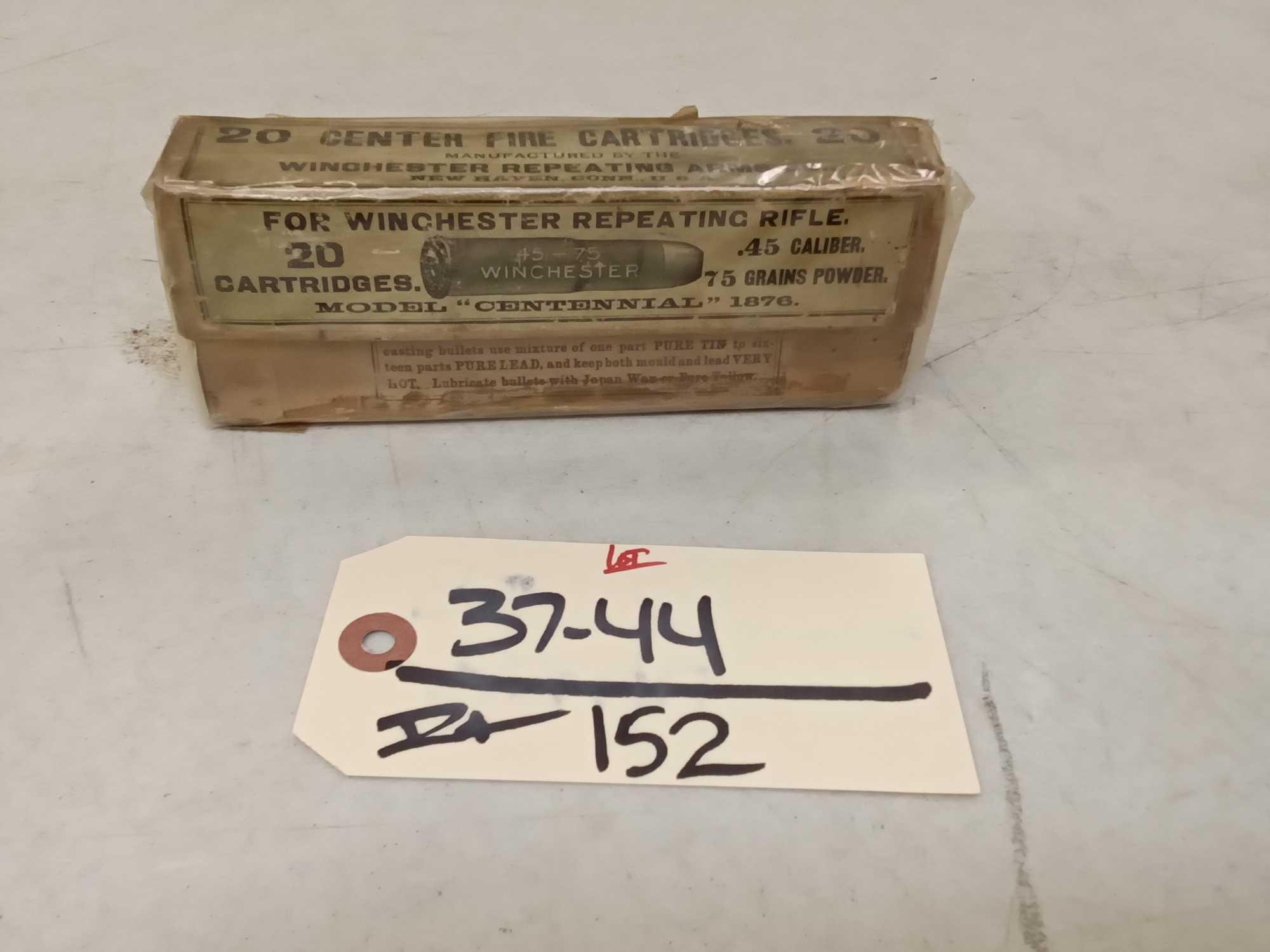 Vintage Winchester 45-70 Box And Ammunition | Proxibid