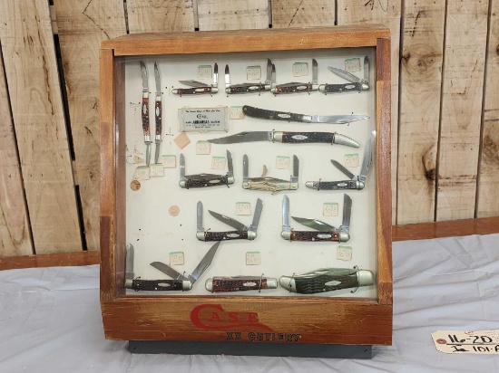 Vintage Case XX Cutlery Counter Top Display Case With NOS Knives | Guns ...