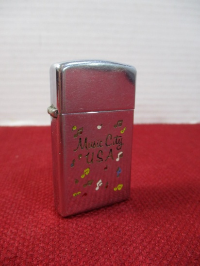 1979 Zippo Music City USA Slim Advertising Lighter | Art, Antiques ...