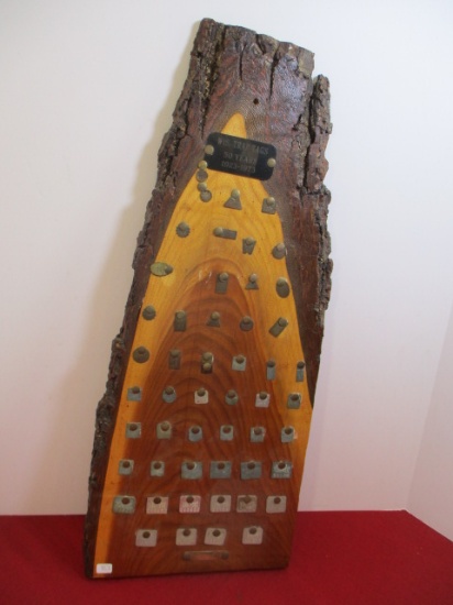 50 Years of Wisconsin Trap Tag Collection on Live Edge Board | Online ...