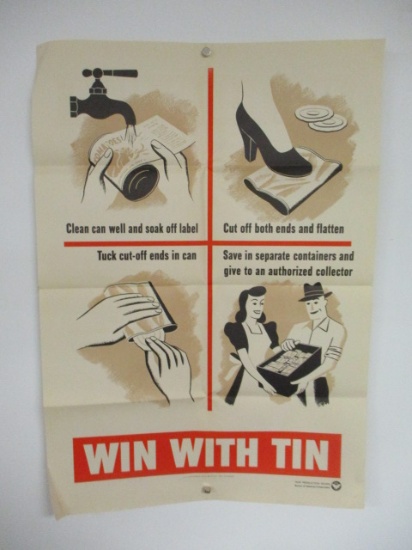 1942 Win With Tin Advertising Campaign Poster | Art, Antiques ...