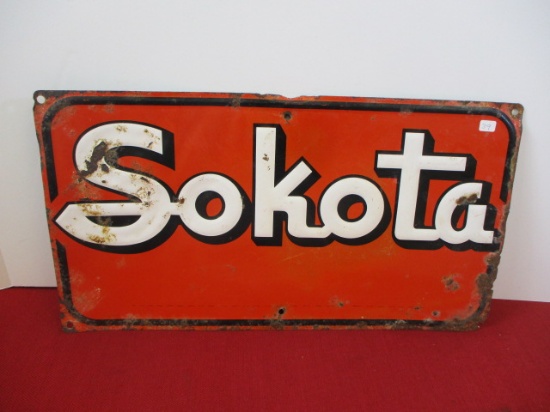 Sokota Self-framed Embossed Metal Sign | Online Auctions | Proxibid