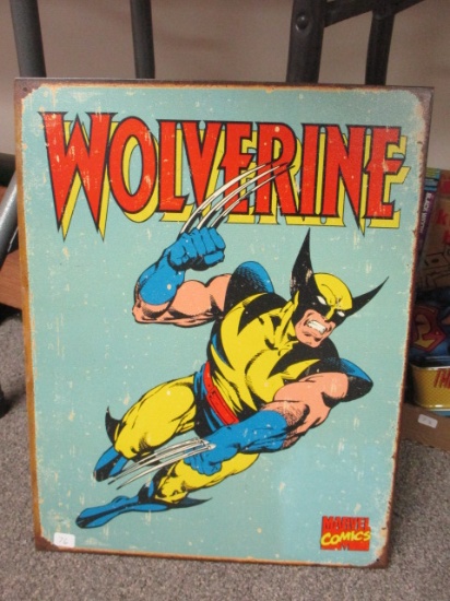 Marvel Comics Wolverine Metal Advertising Sign | Art, Antiques ...