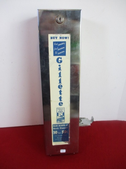Gillette Blue Blade Coin Operator Vending Machine | Online Auctions ...