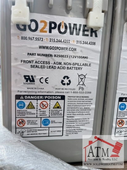 (2) G02 Power 12 Volt Batteries | Online Auctions | Proxibid