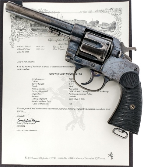 Canadian NWMP Colt New Service .455 Eley Revolver | Guns & Military ...