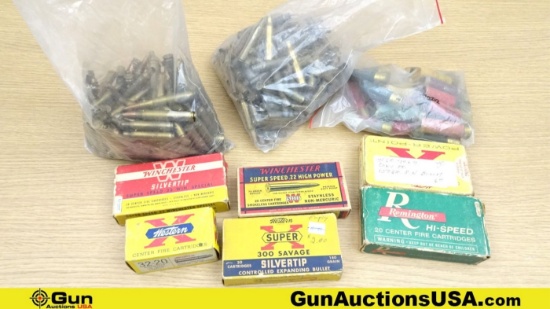 Remington, Winchester, Western, Etc. 9mm, 30-06, 38 SPL, Etc. Vintage Ammo & Casings. Assorted ...