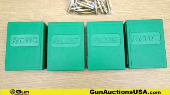 RCBS Die Sets, Empty Casings. Lot of 4; Die Sets. 1- 6MM. 1-220 Swift ...