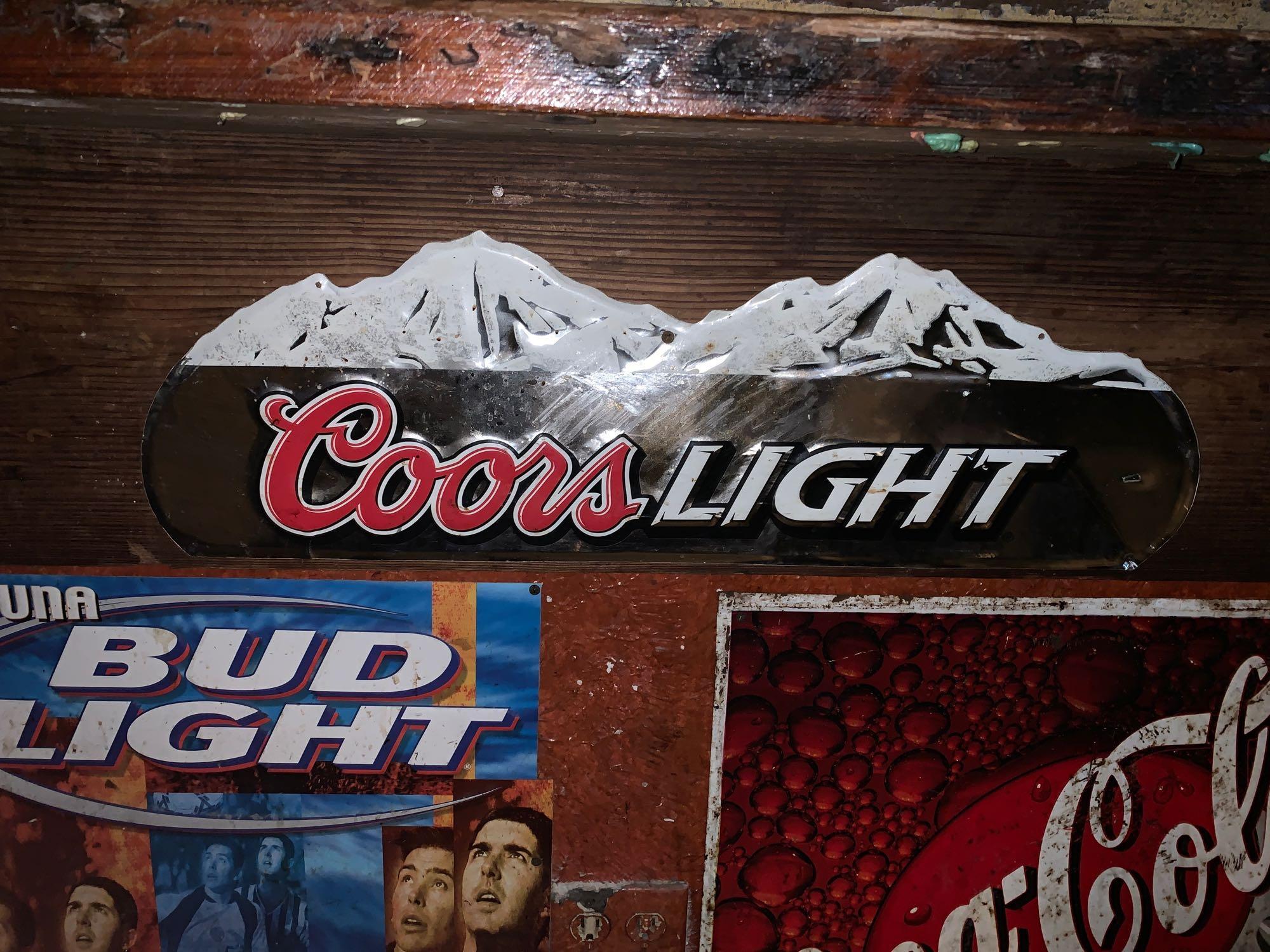 Coors Light Steel Bar Sign | Proxibid