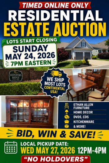 RESIDENTIAL HOME ESTATE AUCTION #612
