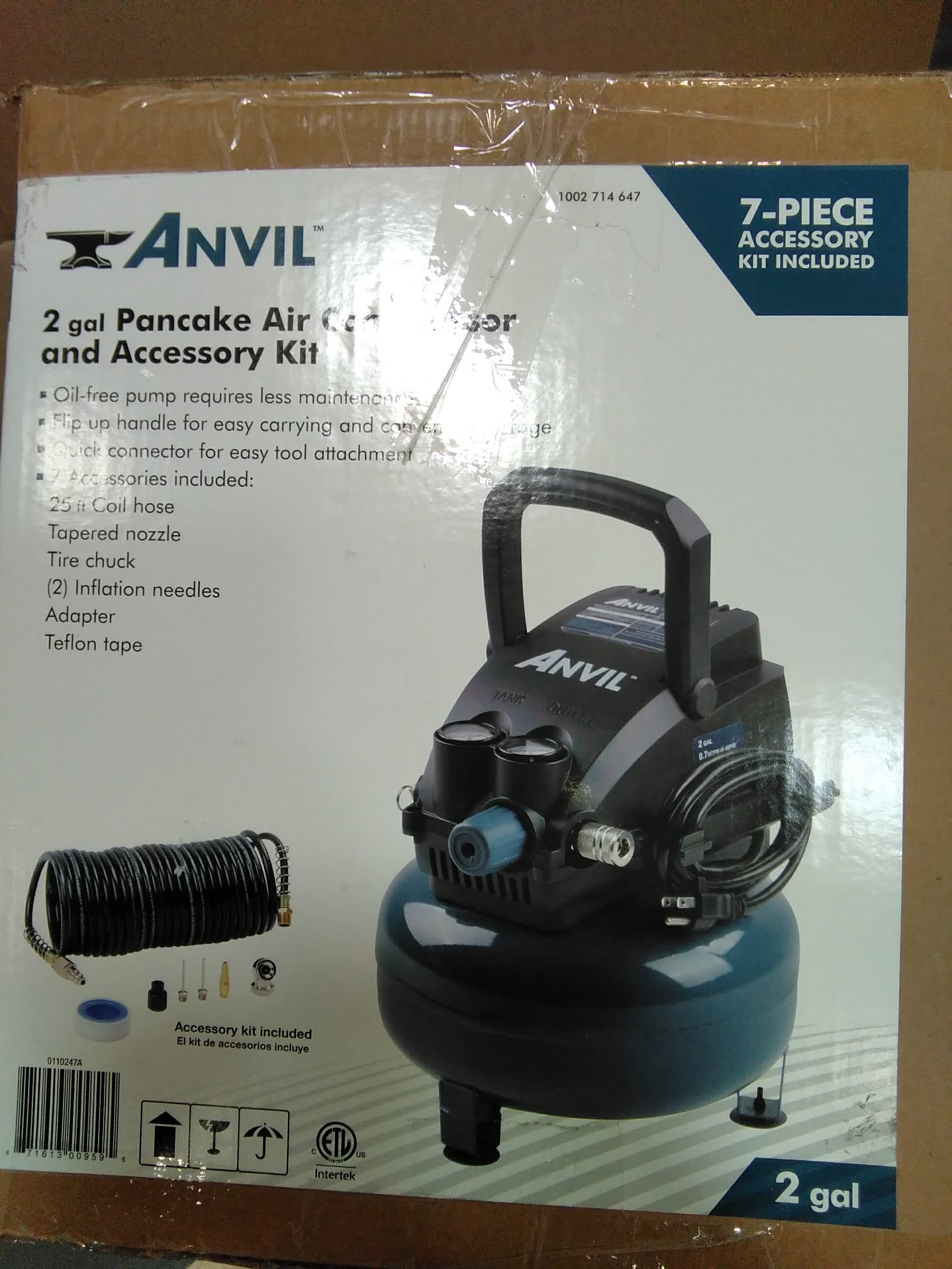 ANVIL 2G Pancake Air Compressor with 7 Pieces Proxibid