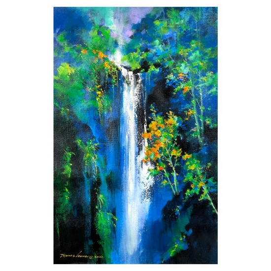 Sound of Waterfall by Leung Original | Art, Antiques & Collectibles Art ...