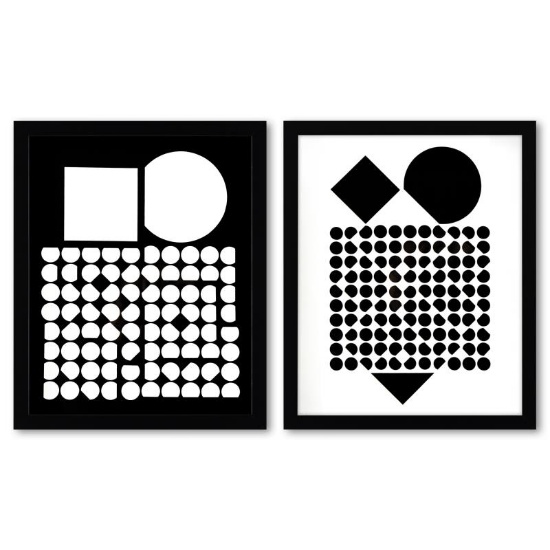Cassiopee et Bellatrix de la serie Corpusculaires (Diptych) by Vasarely ...