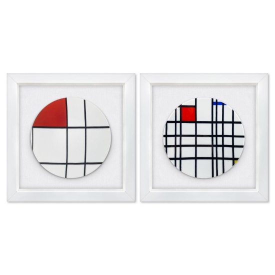 2 Piece Plate Set by Piet Mondrian (1872-1944) | Art, Antiques ...